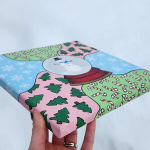 Trippy Snow Globe Glittery Painting - Etsy