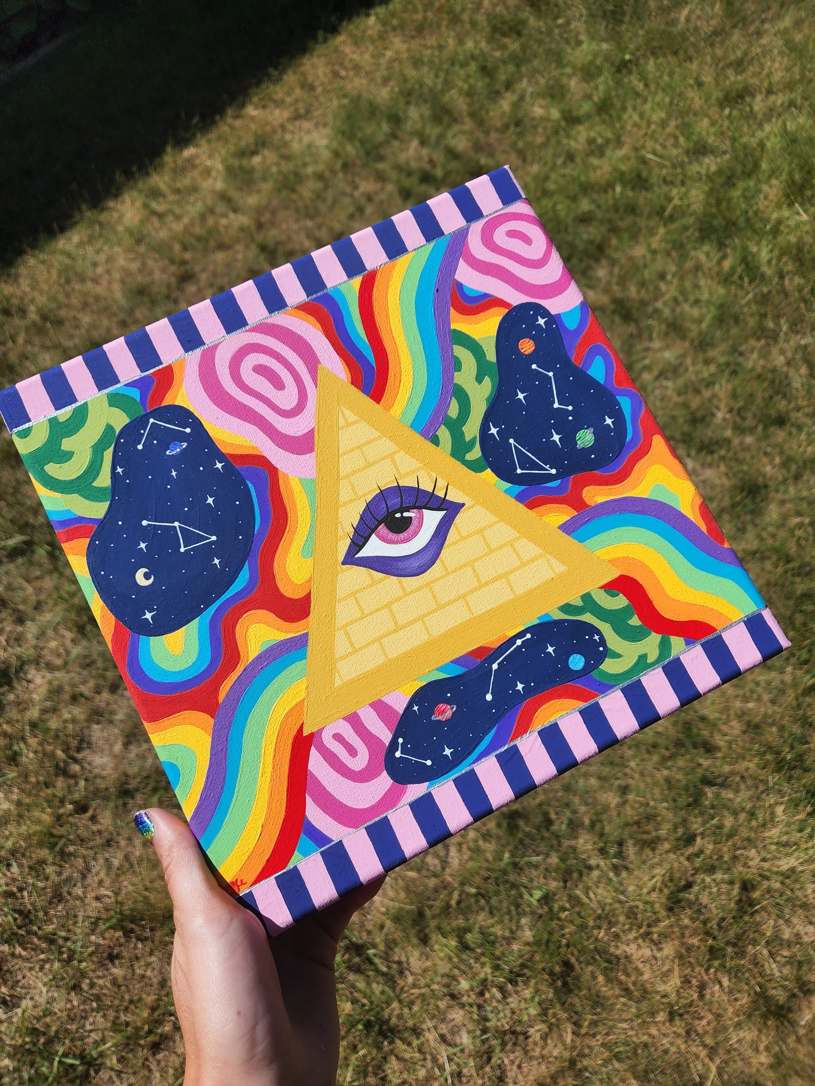 The All-seeing Eye Trippy Painting - Etsy