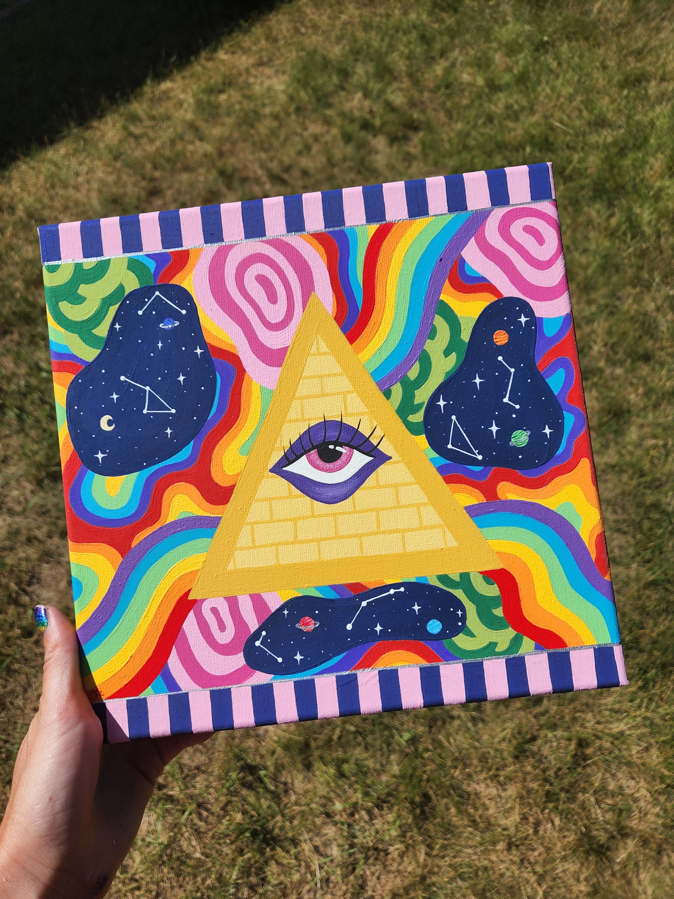 The All-seeing Eye Trippy Painting - Etsy