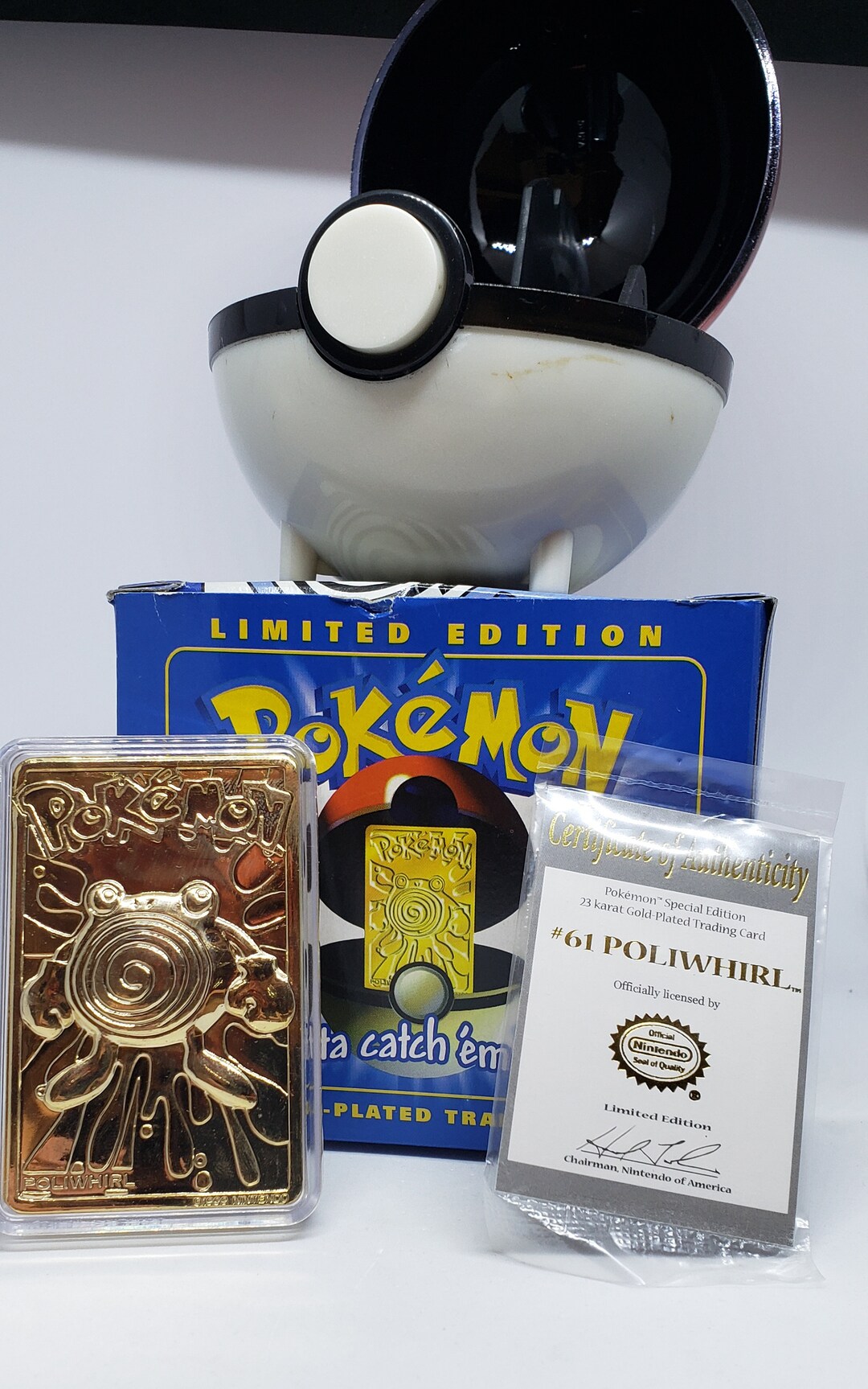 1999 Poliwhirl Pokémon 23K Gold-plated Trading Card Limited-edition ...