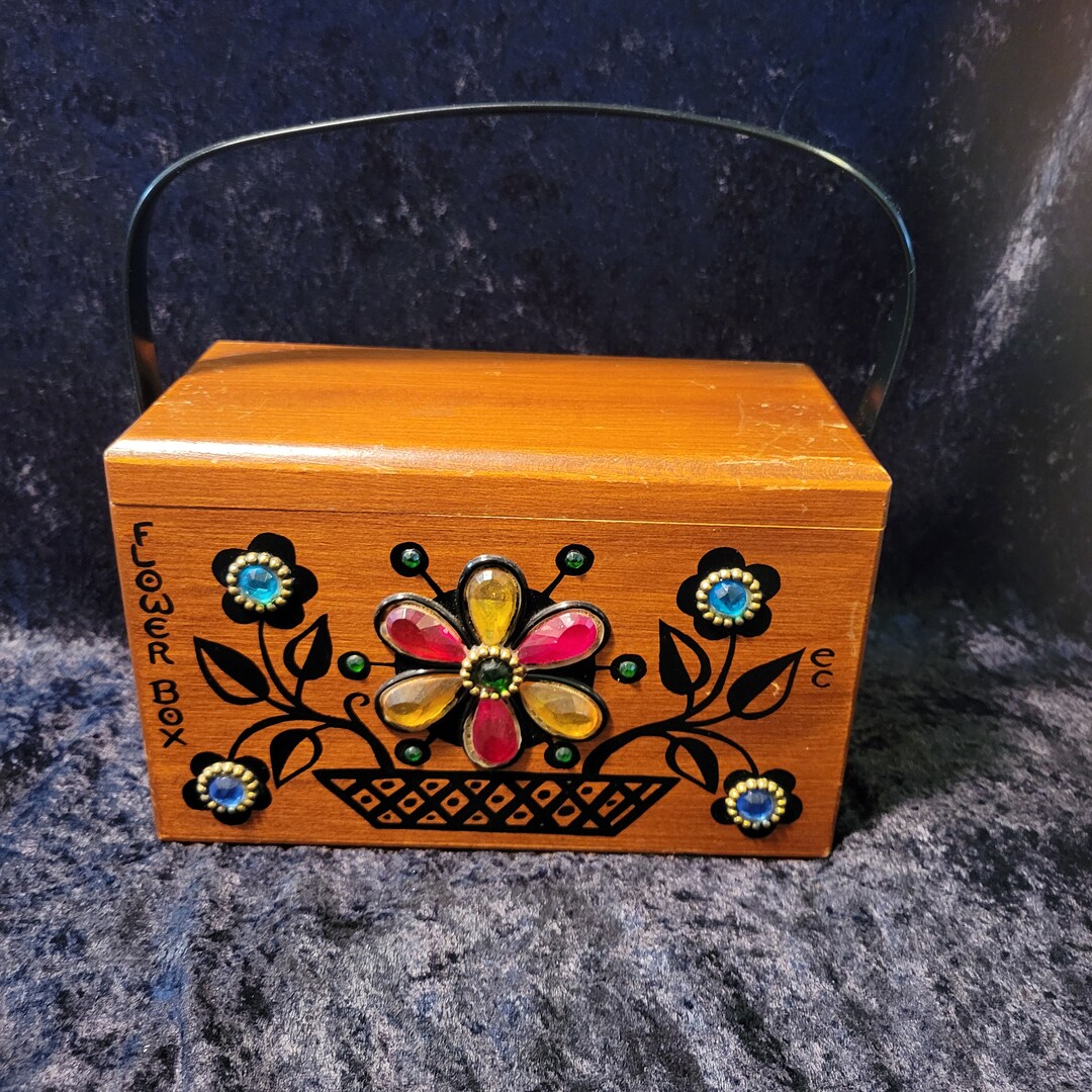 1960s Enid Collins "original Box Bag by Collins of Texas" Title "flower ...