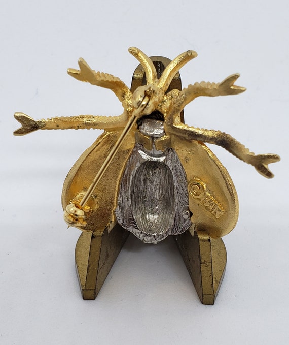 Signed "HAR" Vintage Fly / Bug Pin 50s/60s Unique Fin… - Gem