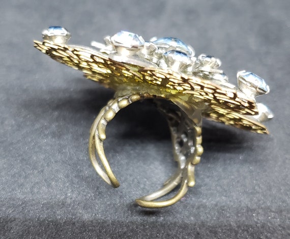 ONE OF A KIND! Vintage Repurposed Adjustable Ring Bab… - Gem