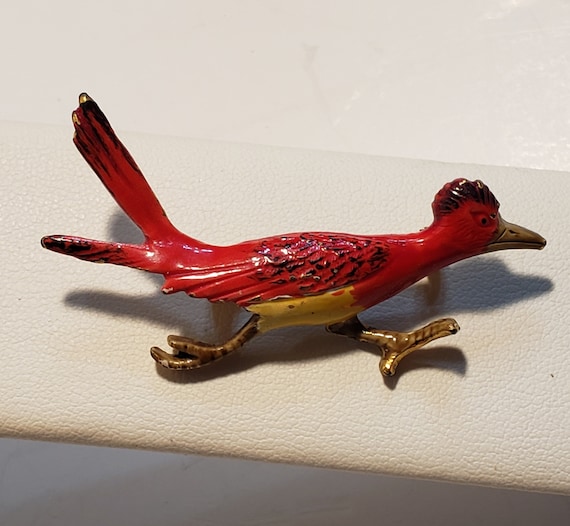 Original by Robert Signed Road Runner Pin 50s/60s - Gem