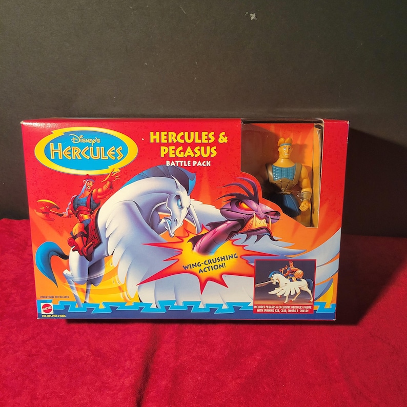 RARE! 1997 Disney's "hercules & Pegasus" Battle Pack With Wing Crushing ...