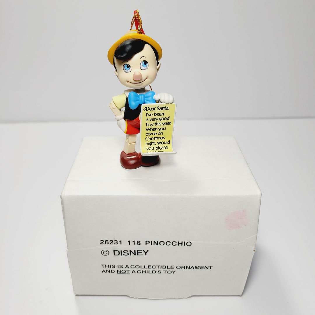 1990s PINOCCHIO Ornament DISNEY by Grolier Collectibles MINT! - Etsy