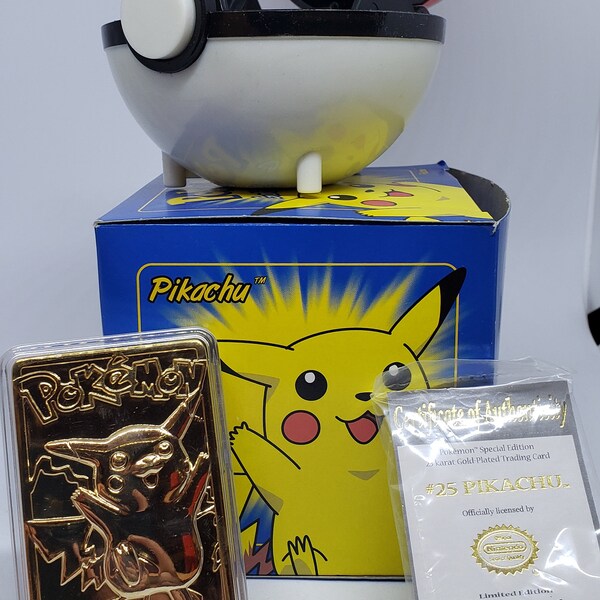 Pikachu Gold Plated Card - Etsy