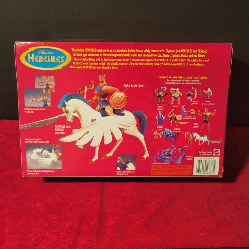 RARE! 1997 Disney's "hercules & Pegasus" Battle Pack With Wing Crushing ...