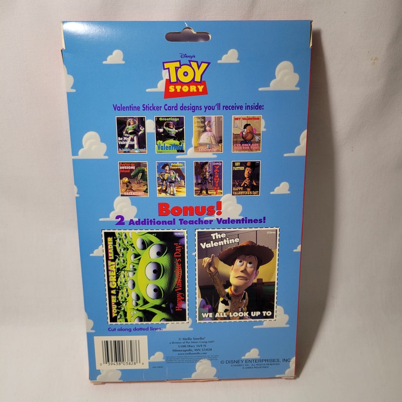 1996 TOY STORY Valentine Sticker Card Kit MINT Never Out of - Etsy