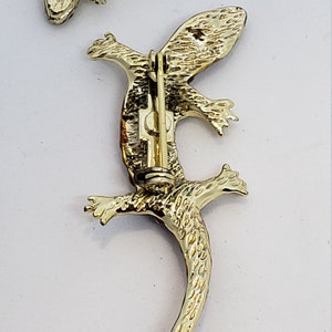 Fab! Vintage Pair of Lizard Pins Realistic Enameled - Etsy