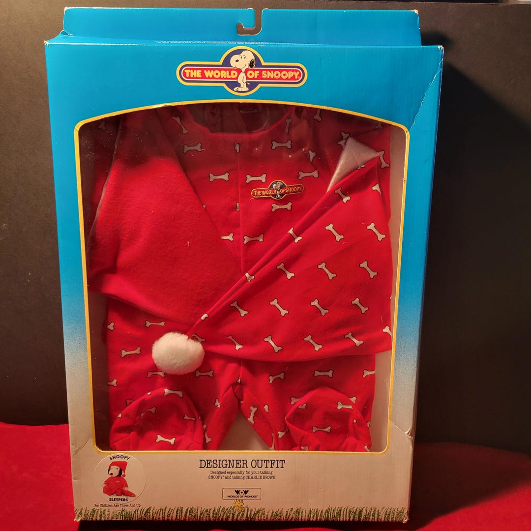 1990s "the World of Snoopy" Sleeper Outfit for Talking Snoopy and ...