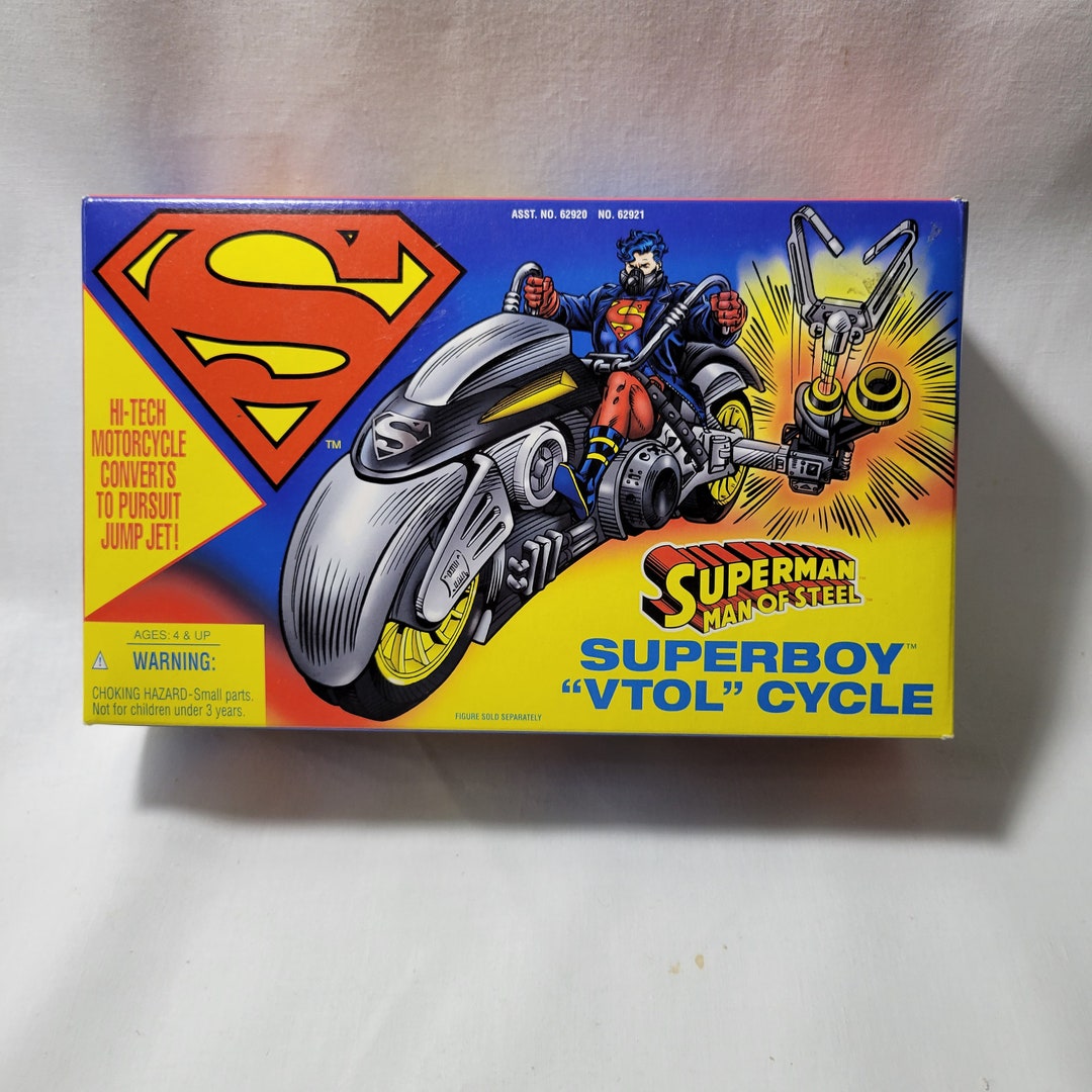 MINT 1995 Superboy vtol Cycle From superman Man of Steel Factory Sealed Never Opened by Kenner ...