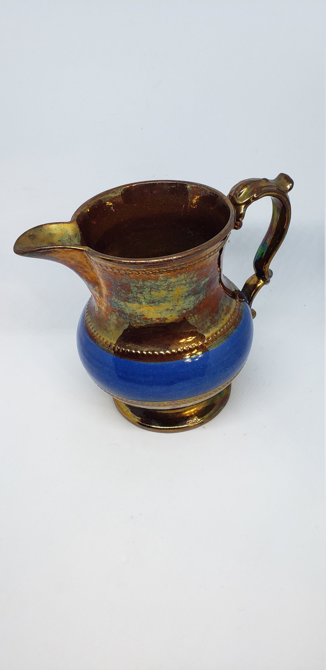 Vintage Copper Lusterware Pitcher "rare" Find! - Etsy