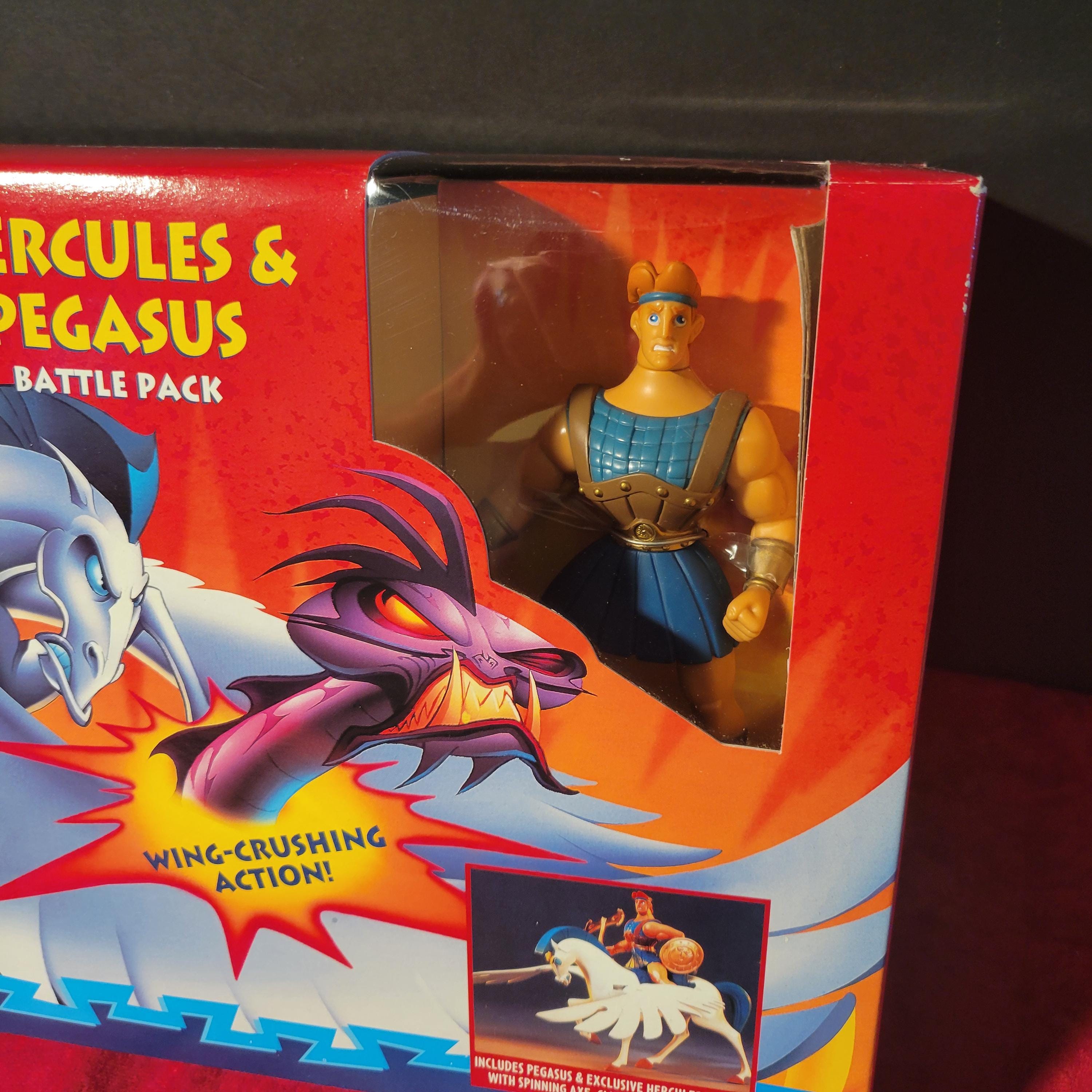 RARE! 1997 Disney's "hercules & Pegasus" Battle Pack With Wing Crushing ...