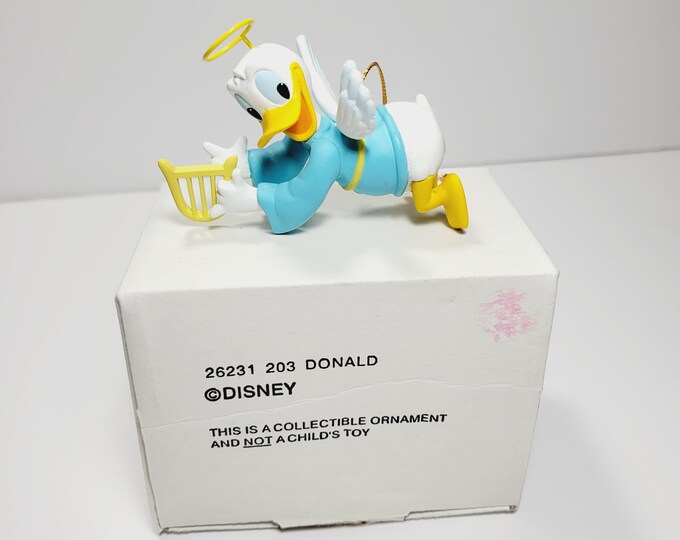 1990s DONALD DUCK Angel Ornament Disney by Grolier Collectibles MINT - Etsy