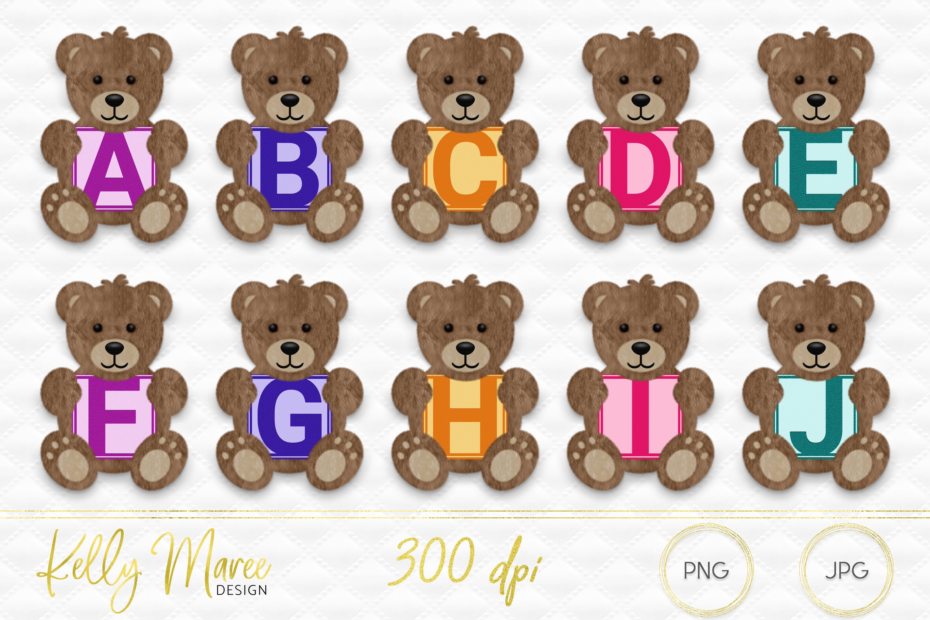 Alphabet Bear Graphic Bundle Clipart Alphabet Graphics | Etsy Nederland