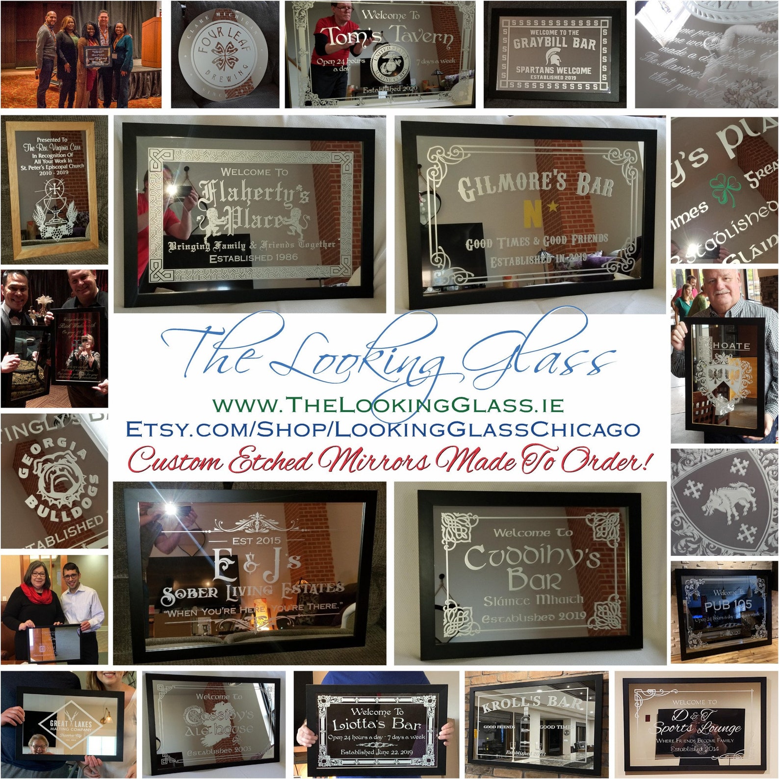 CUSTOM BAR MIRRORS | Design Your Own Unique Custom Home Bar Mirror | My ...