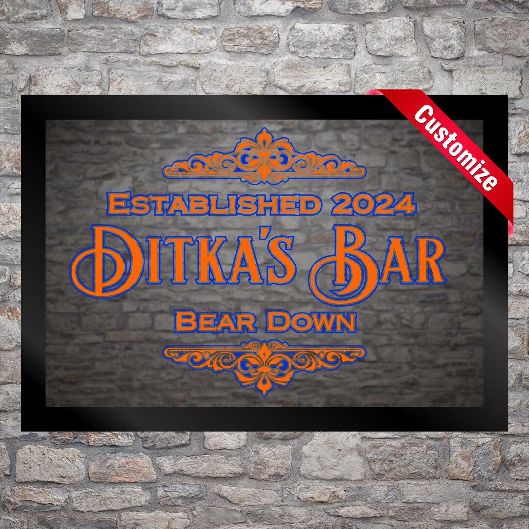 FOOTBALL TEAM MIRRORS • Home Bar Mirror Customized With Your Team's ...