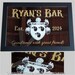 GOLD LETTERS MIRROR Bar Sign With Coat of Arms • Fully Customized ...