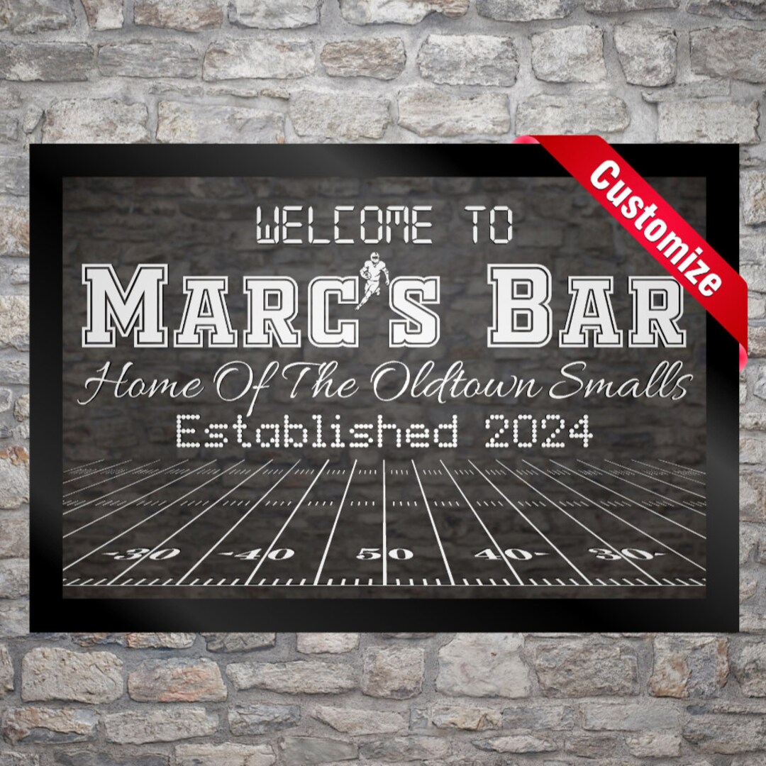 BAR MIRROR for FOOTBALL Fanatic • We Welcome Your Customization • Fast ...