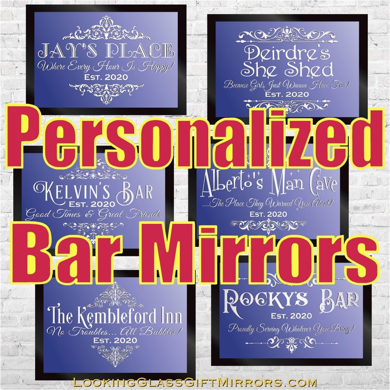 CUSTOM BAR MIRRORS | Design Your Own Unique Custom Home Bar Mirror | My ...