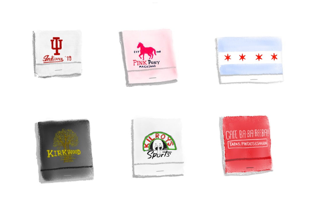 Custom Matchbook Art digital Watercolor and Pencil - Etsy