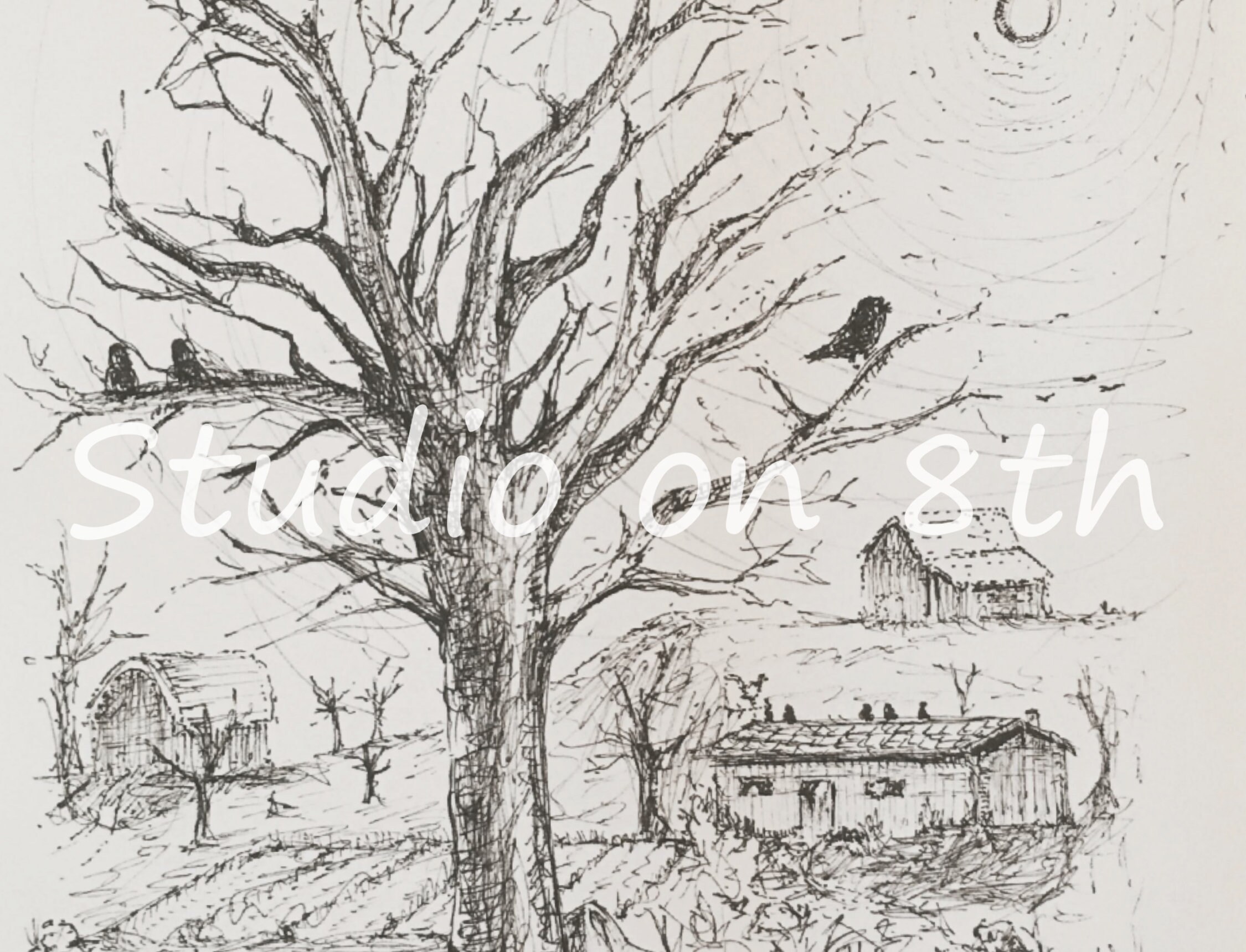 Too Many Birds Digital Illustration - Etsy