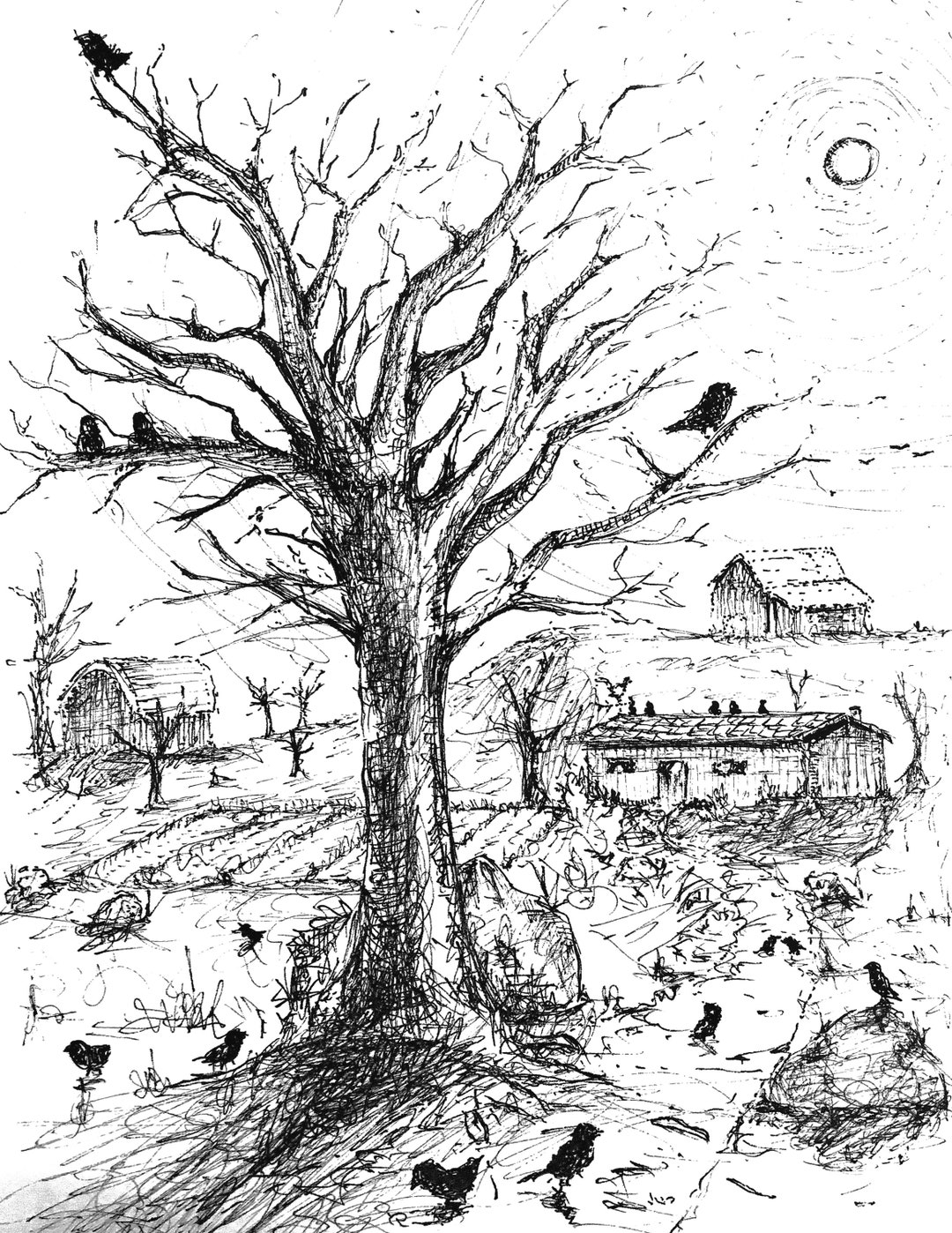 Too Many Birds Digital Illustration - Etsy