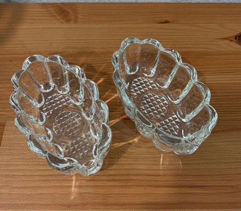Princess House Heritage Ribbed Crystal Set of Two Silverware Holder - Etsy