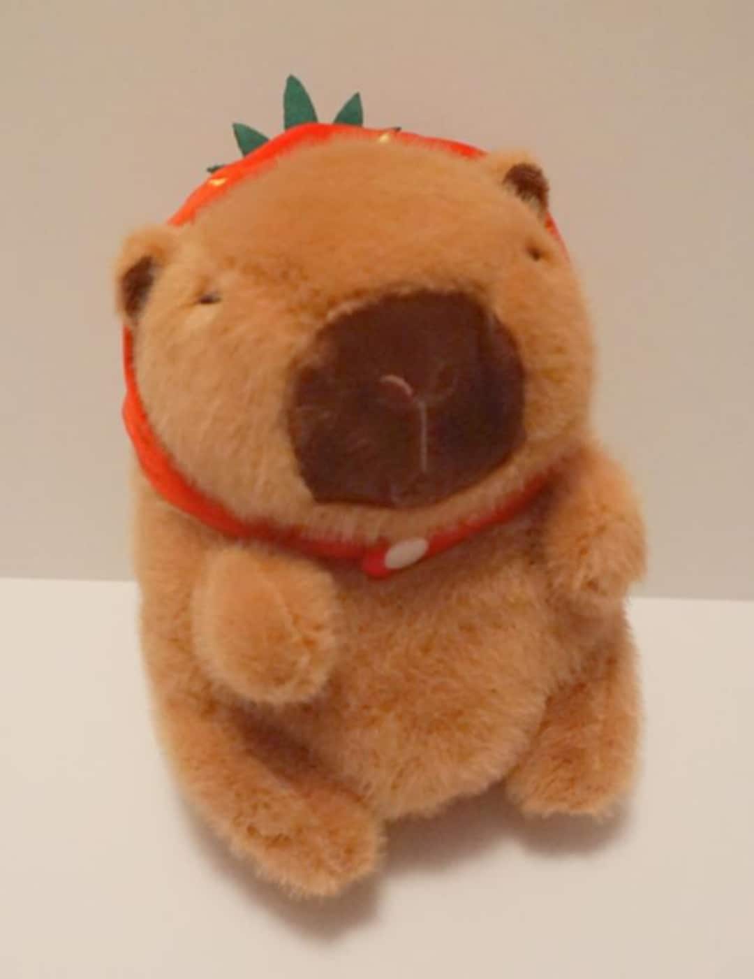 Capybara Strawberry Hat Interesting Rare Cute Collectible Plush Plushie ...