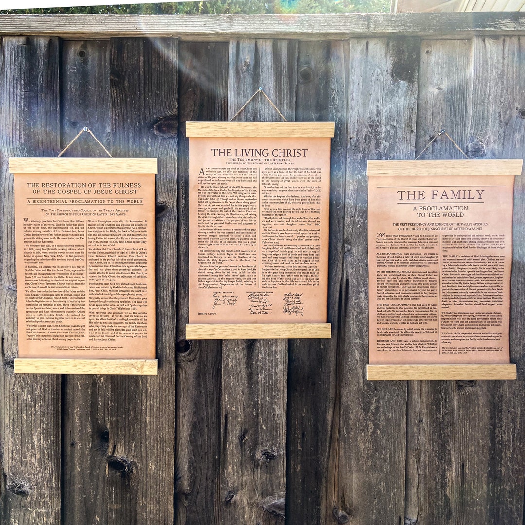 LDS Leather and Wood Framed Proclamations: Proclamation to the World ...