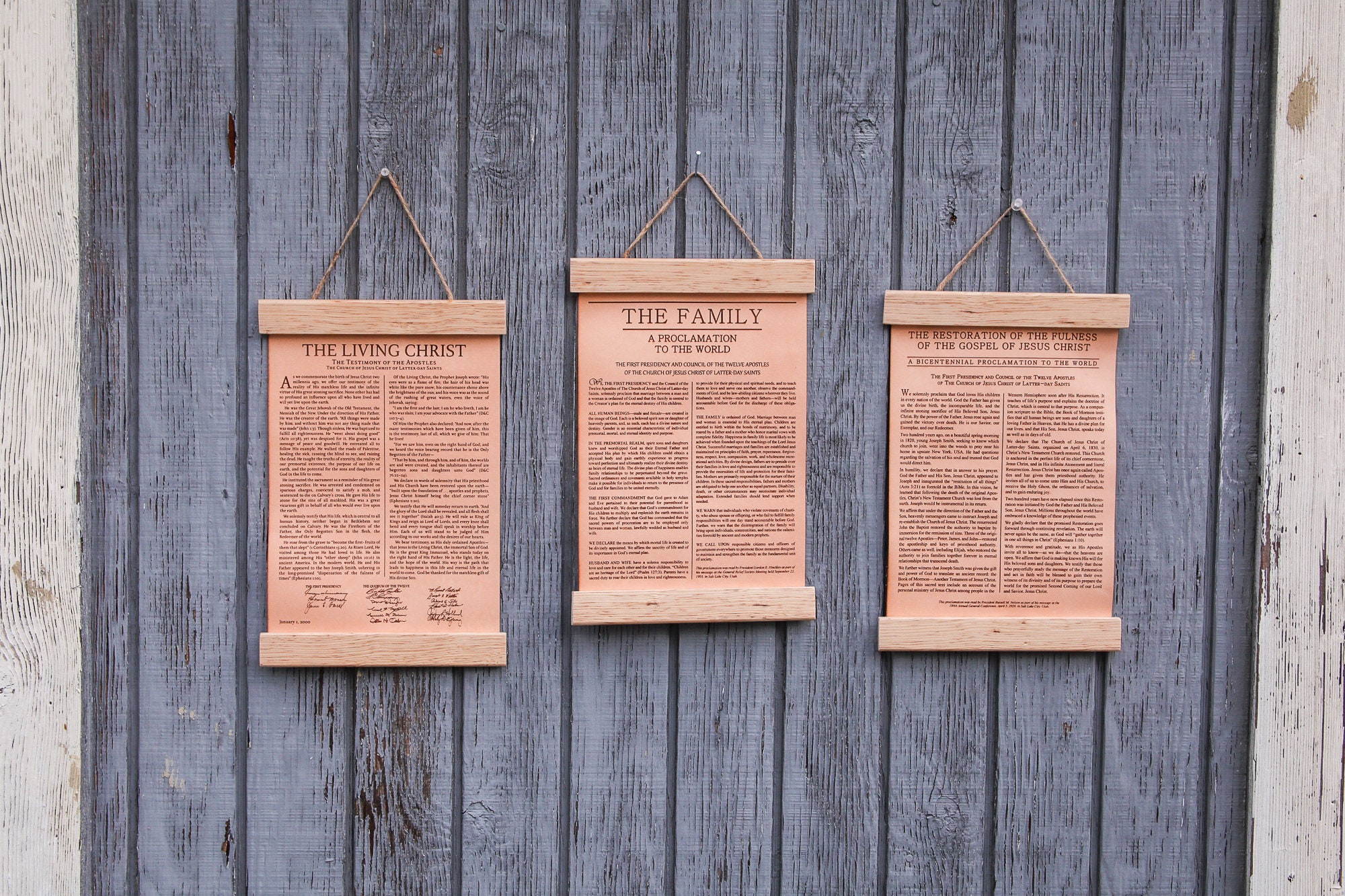 LDS Leather and Wood Framed Proclamations: Proclamation to the - Etsy