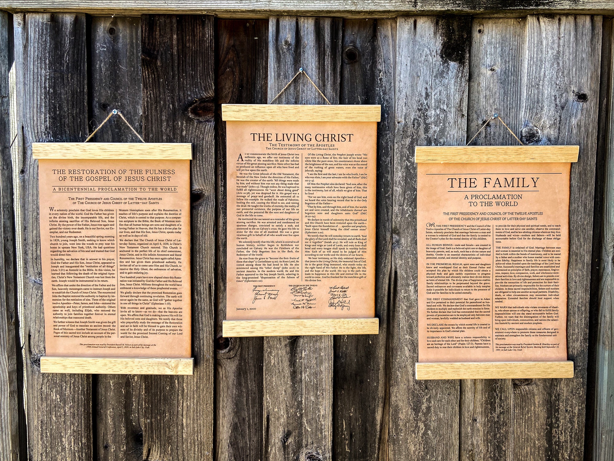 LDS Leather and Wood Framed Proclamations: Proclamation to the - Etsy