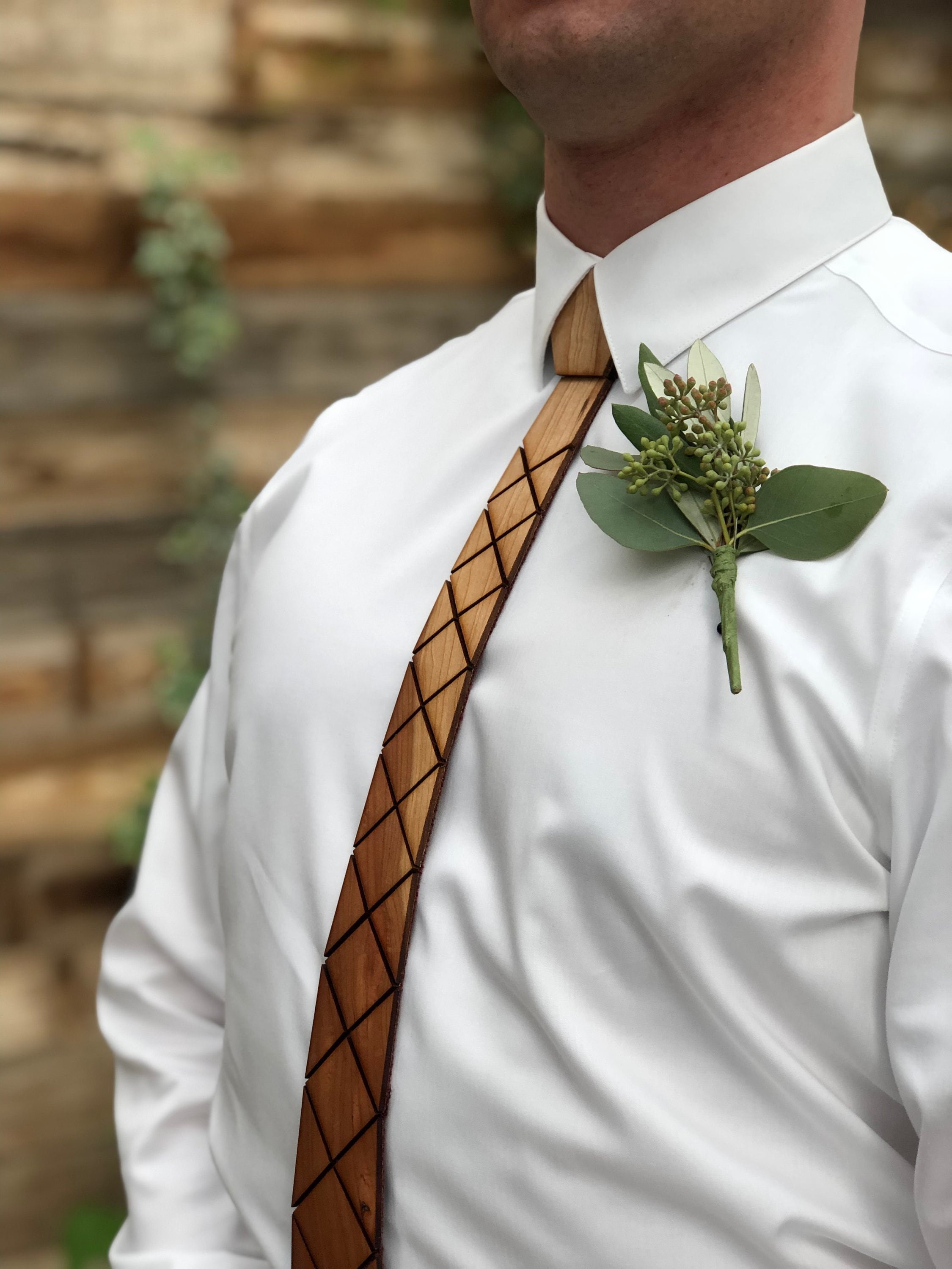 Ultra FLEXIBLE WOOD TIE Rustic Lux Cherry Light weight | Etsy