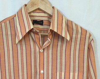 Orange striped shirt | Etsy