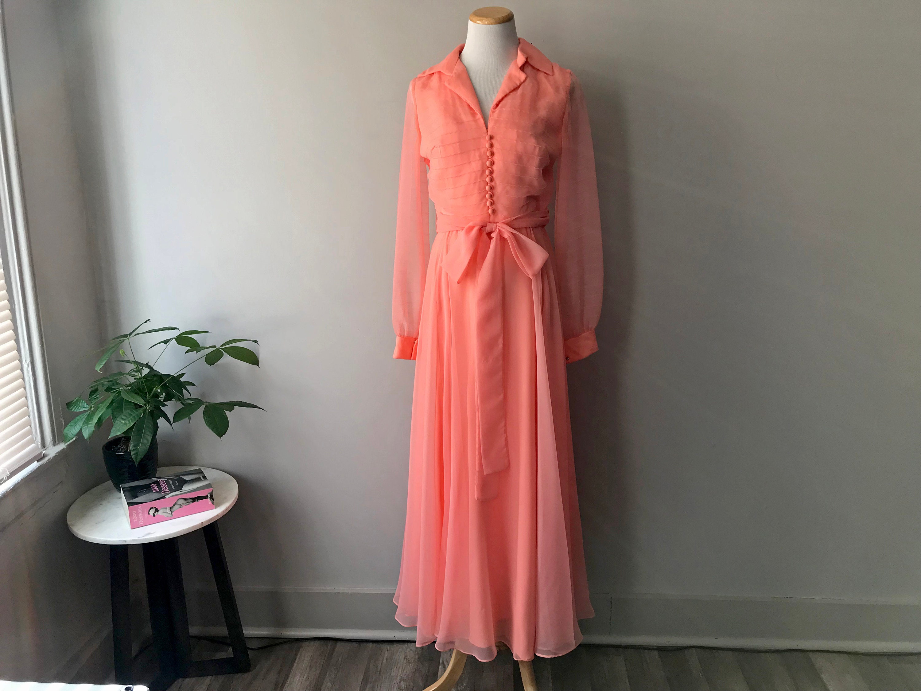 Pink Salmon Color Dress