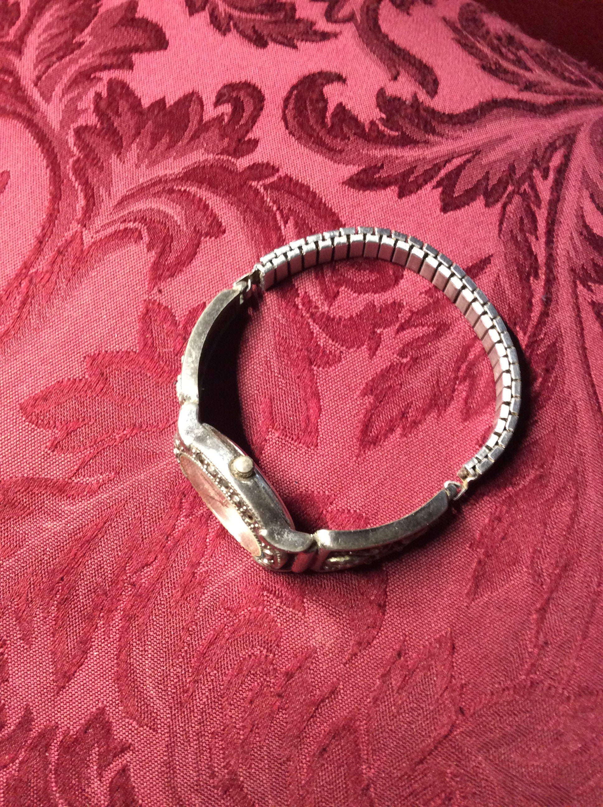 Vintage, Times Square, Quartz, Silver, Analog, Wrist Watch, Metal ...