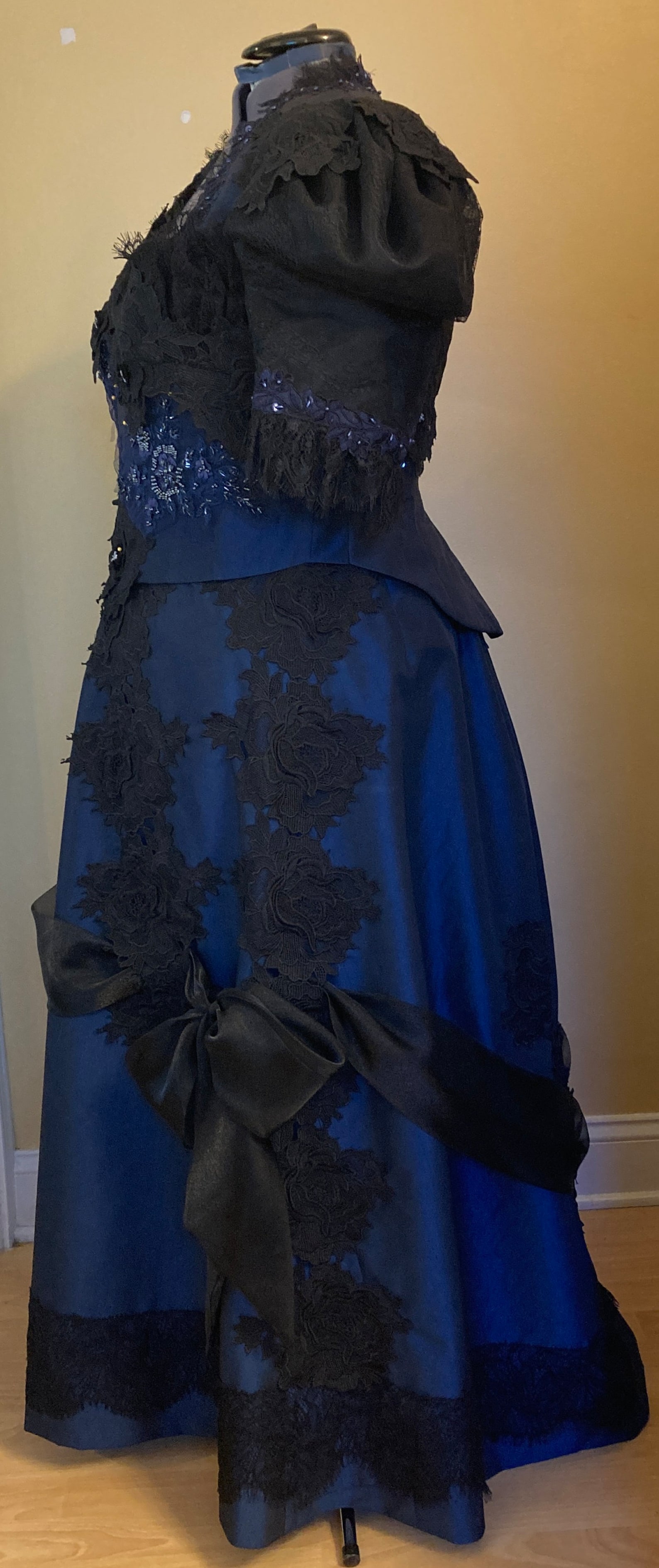 2X, 1880, Reproduction, Gilded Age, Bustle Ball Gown, Round Midnight - Etsy