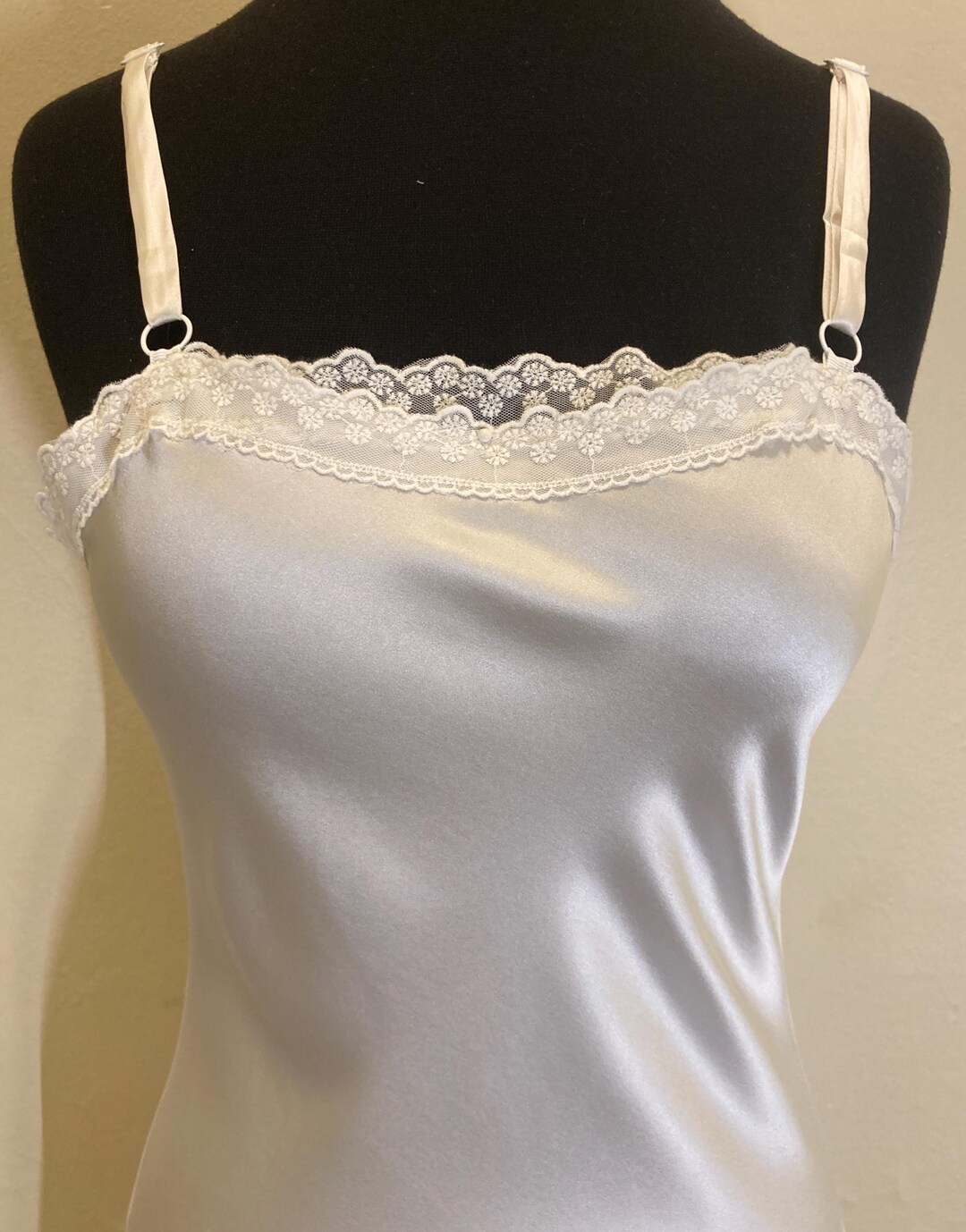 Small, Silk, Bias Cut, Full Slip, Ivory Snowflakes - Etsy