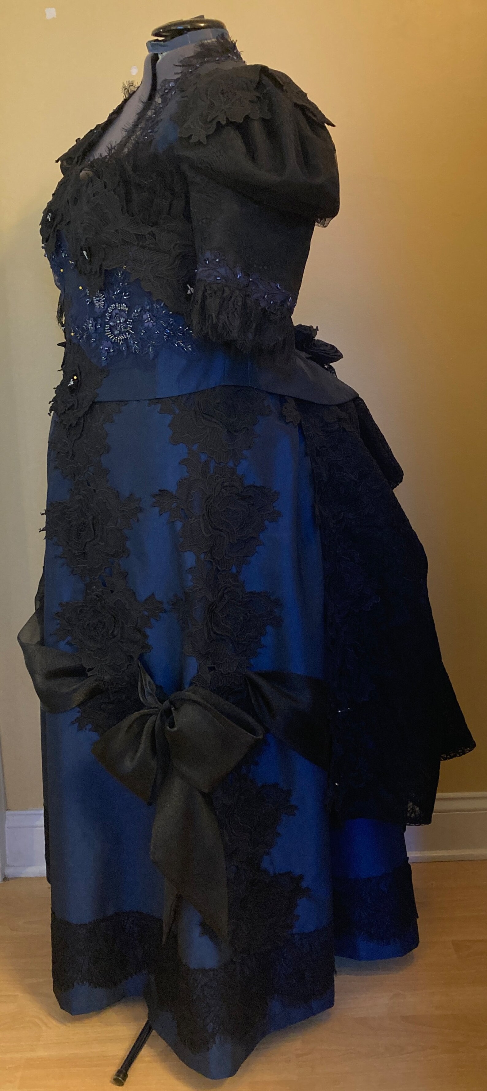 2X, 1880, Reproduction, Gilded Age, Bustle Ball Gown, Round Midnight - Etsy