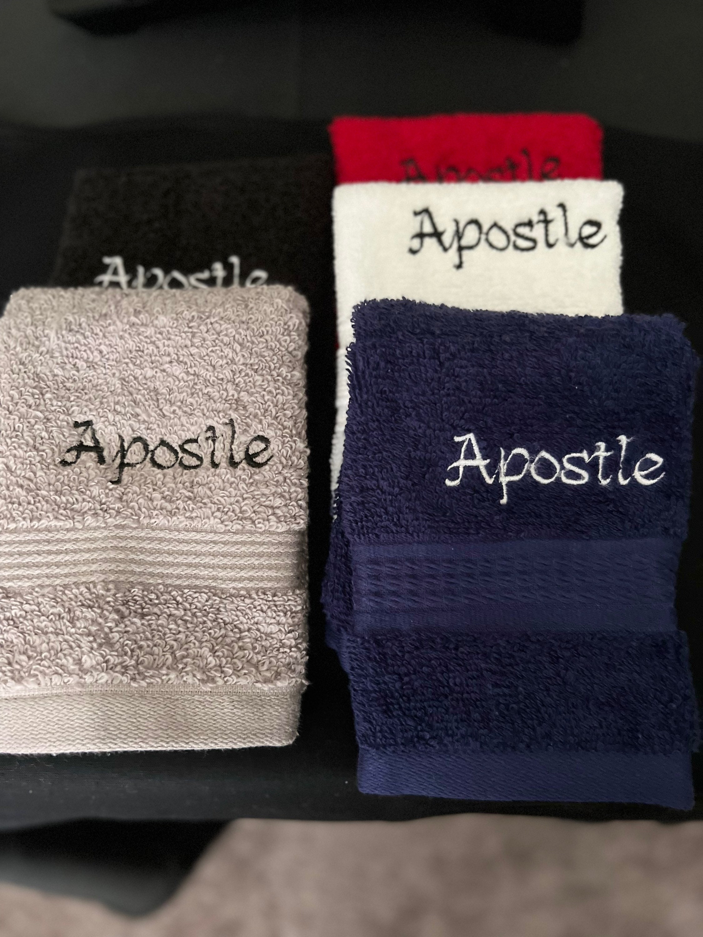 Embroidered Face Towels Customized Face Towels Minister - Etsy