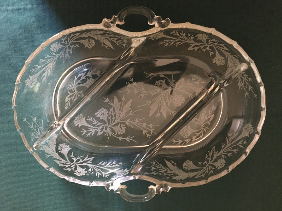 Fostoria Heather Pattern 3 Part Relish Tray - Etsy