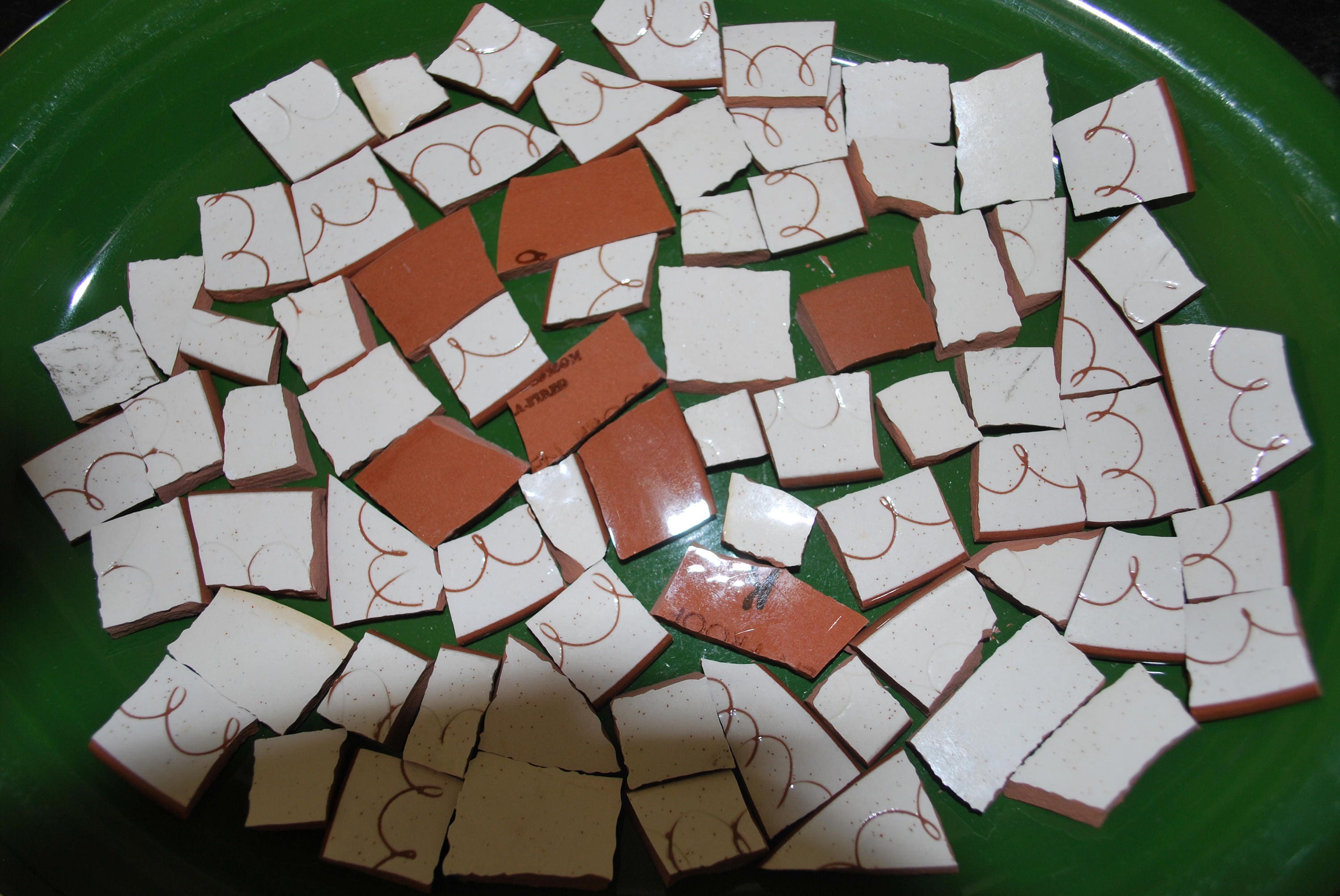 Broken Plates - 73 Pcs Redware Pottery Plate Tiles for Mosaic Crafting ...