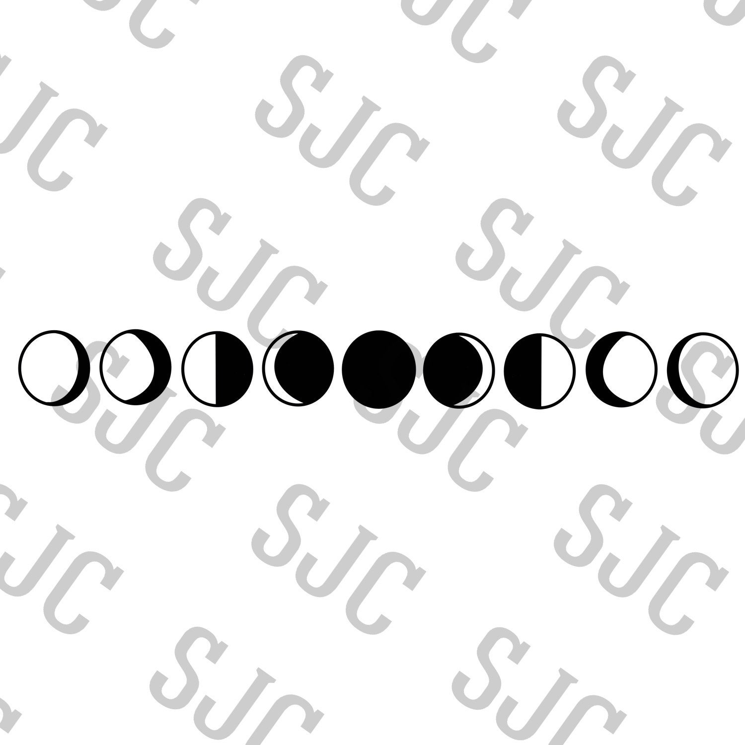 Hand Drawn Moon Phases Svg Cut Files Iron on Transfer Pdf Png - Etsy