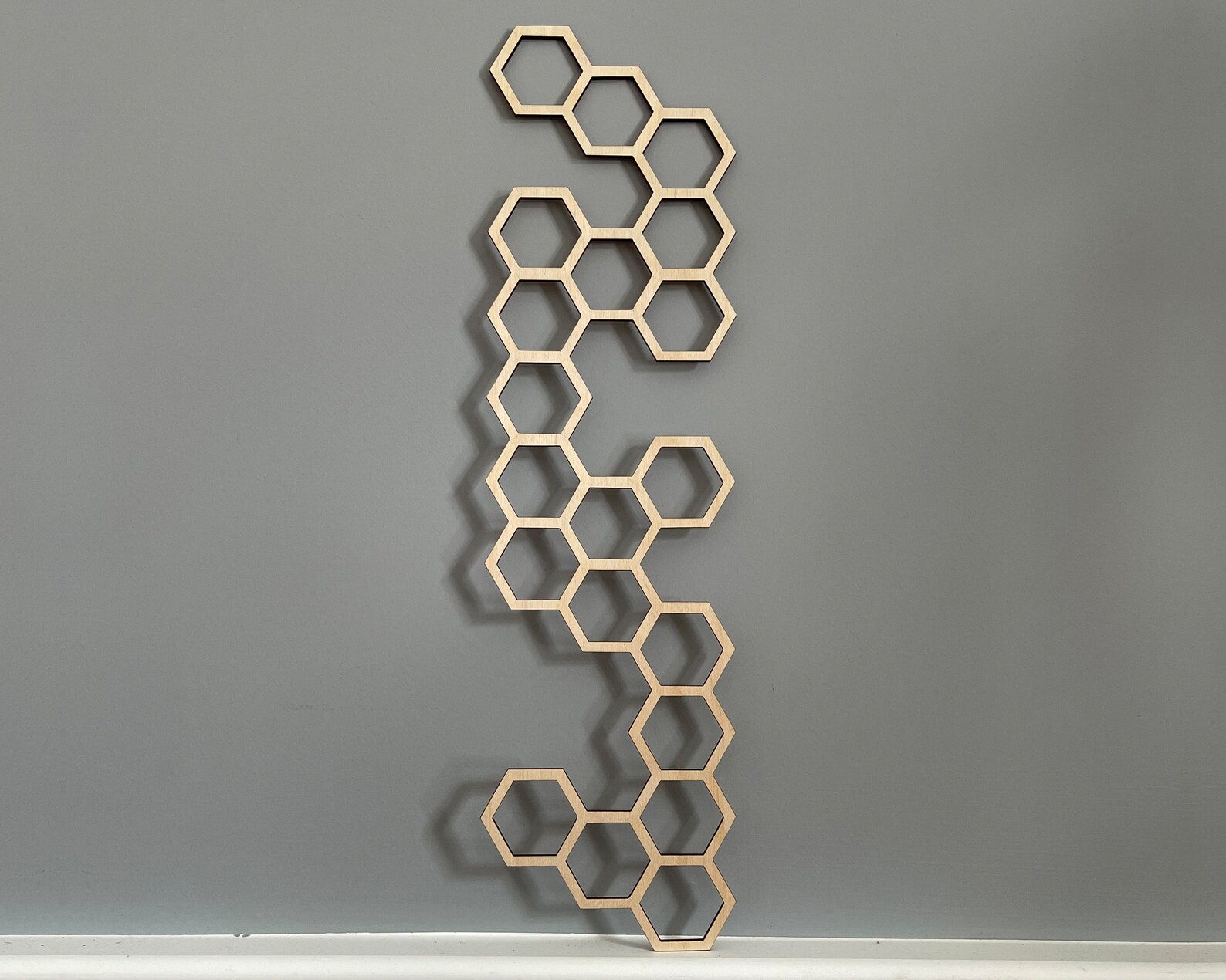 Hexagon Plant Trellis Extension: Birch Wood Indoor Support - Etsy