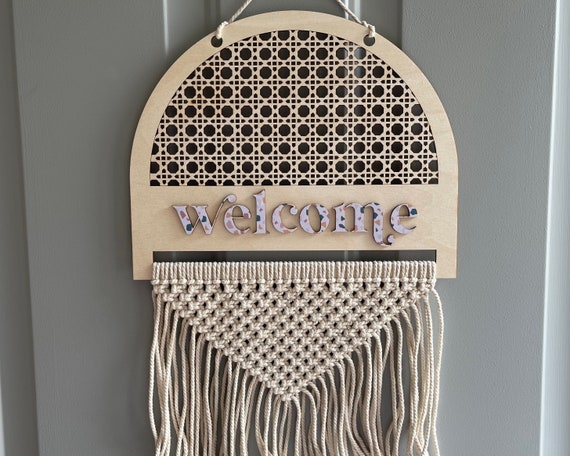 Rattan Macrame Welcome Wall Hanger SVG Bundle File for - Etsy