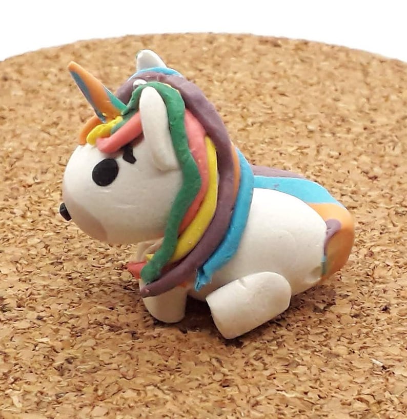 Polymer Clay Unicorn Charm Unicorn Key Ring Rainbow Unicorn - Etsy