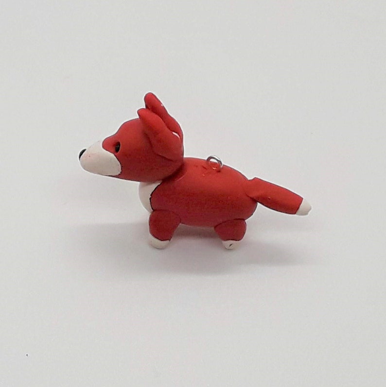 Polymer Clay Fox Charm, Handmade Fox Charm, Fox Charm With Lobster ...