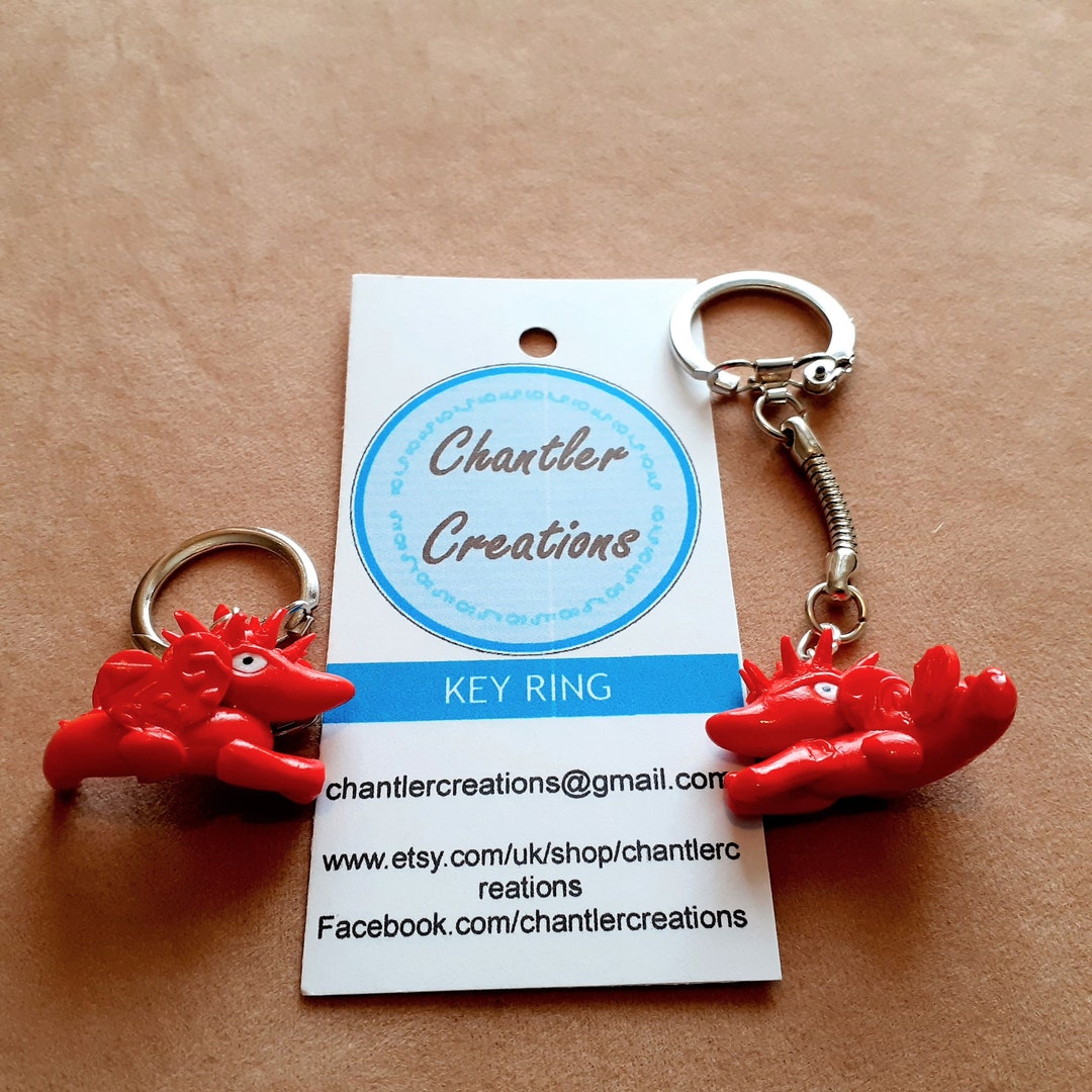 Dragon Key Ring, Welsh Red Dragon Charm, Keychain Dragon Charm - Etsy