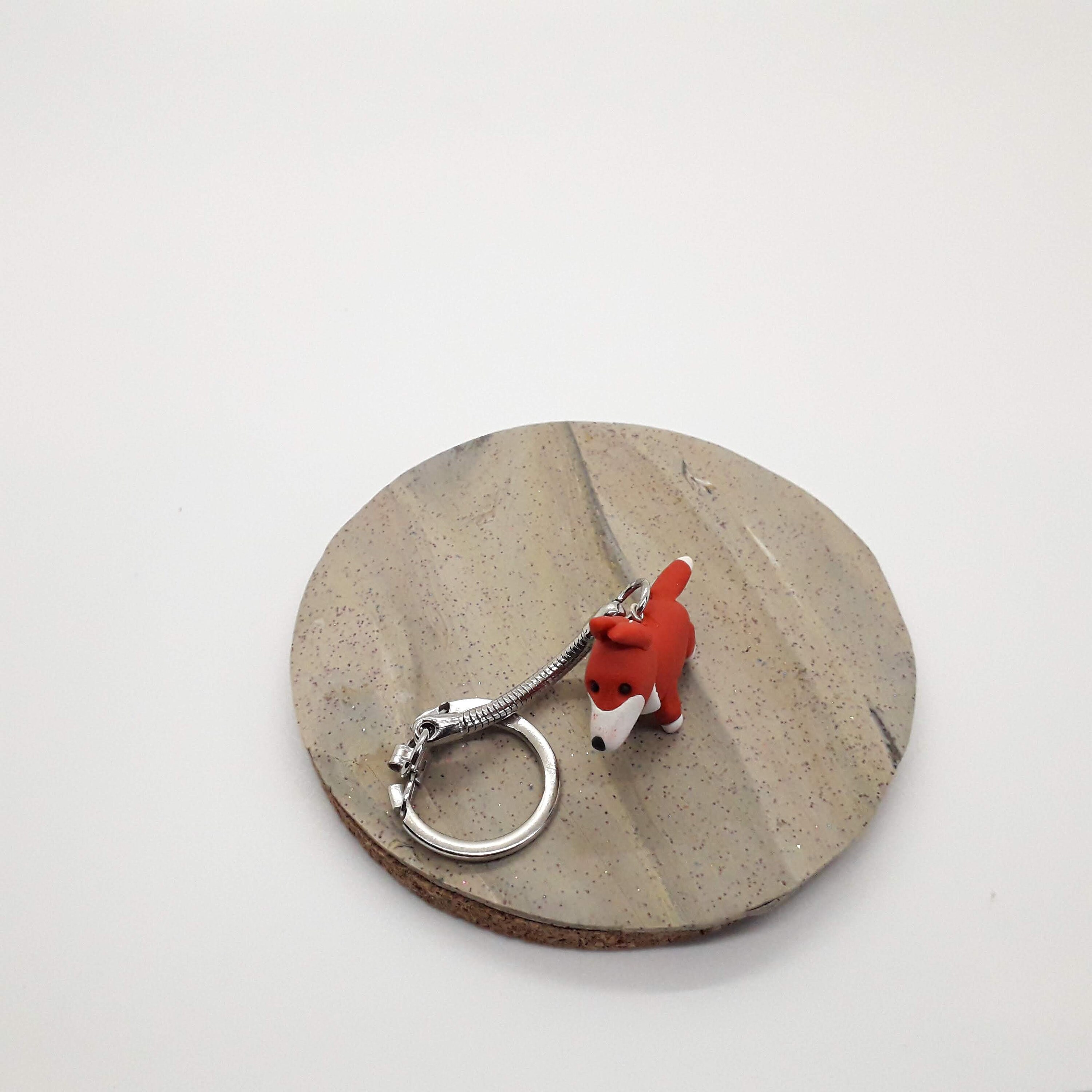 Polymer Clay Fox Charm, Handmade Fox Charm, Fox Charm With Lobster ...